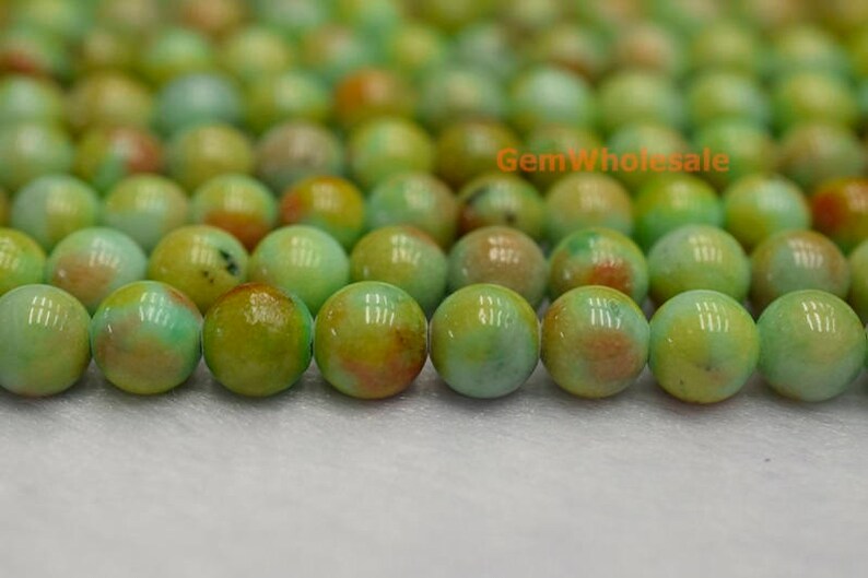 15.5 8mm Dyed Green Blue Red Jade Round Beads Green | Etsy