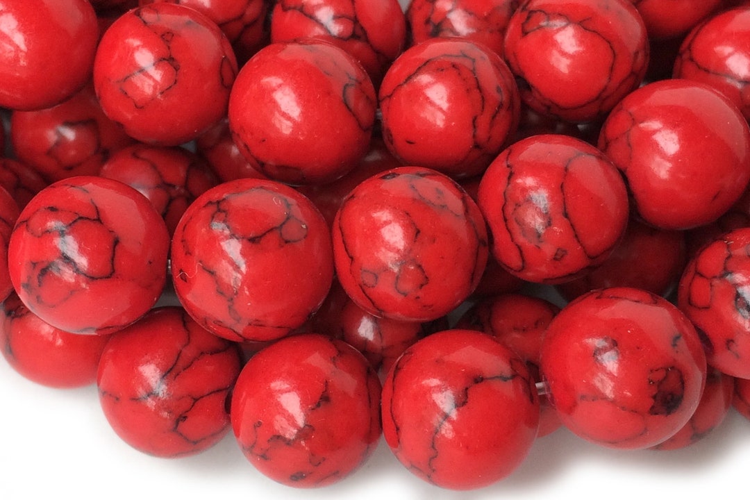 15.5" 8mm/10mm/12mm Red Magnesite Round Beads, Red Gemstone Beads ,red ...