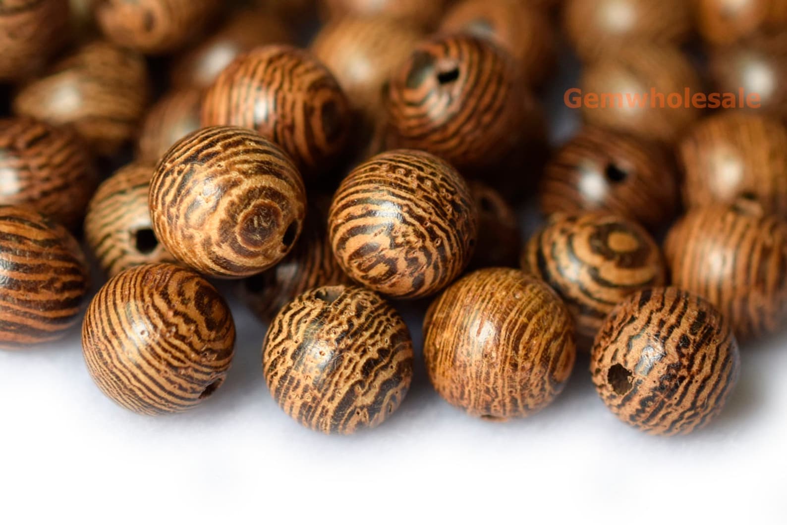 50pcs 8mm/10mm/12mm Wenge Wood/tiger Grain Wood Round Beads - Etsy