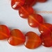 15.5 AA Red Agate Heart 12mm/14mm, Red Gemstone Heart, Semi-precious ...