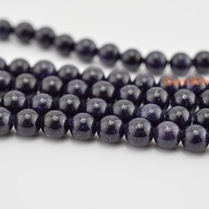 15" Blue Sandstone 6mm/8mm/10mm Round Beads, Blue Sandstone Round Beads ...