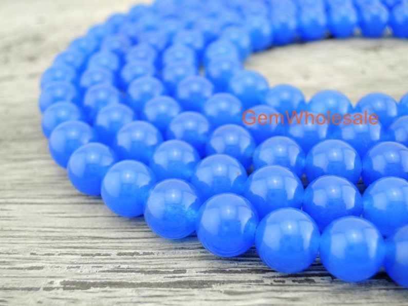 15 Blue Malaysian Jade 6mm/8mm/10mm/12mm Round Beads - Etsy