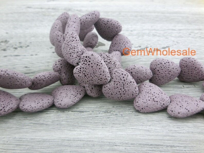 15.5 Purple Lava Heart Pendant 20mm/28mm Purple Lava - Etsy