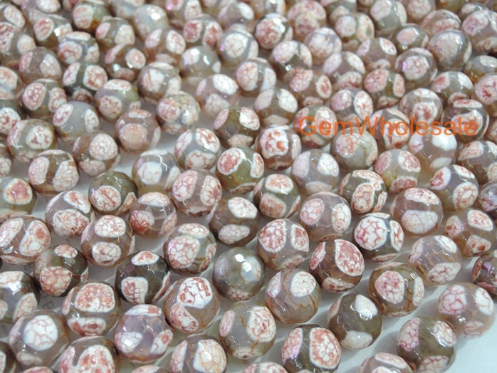 14.5 Red Color Bulk Tibetan Dzi Beads 10mm/12mm Round - Etsy
