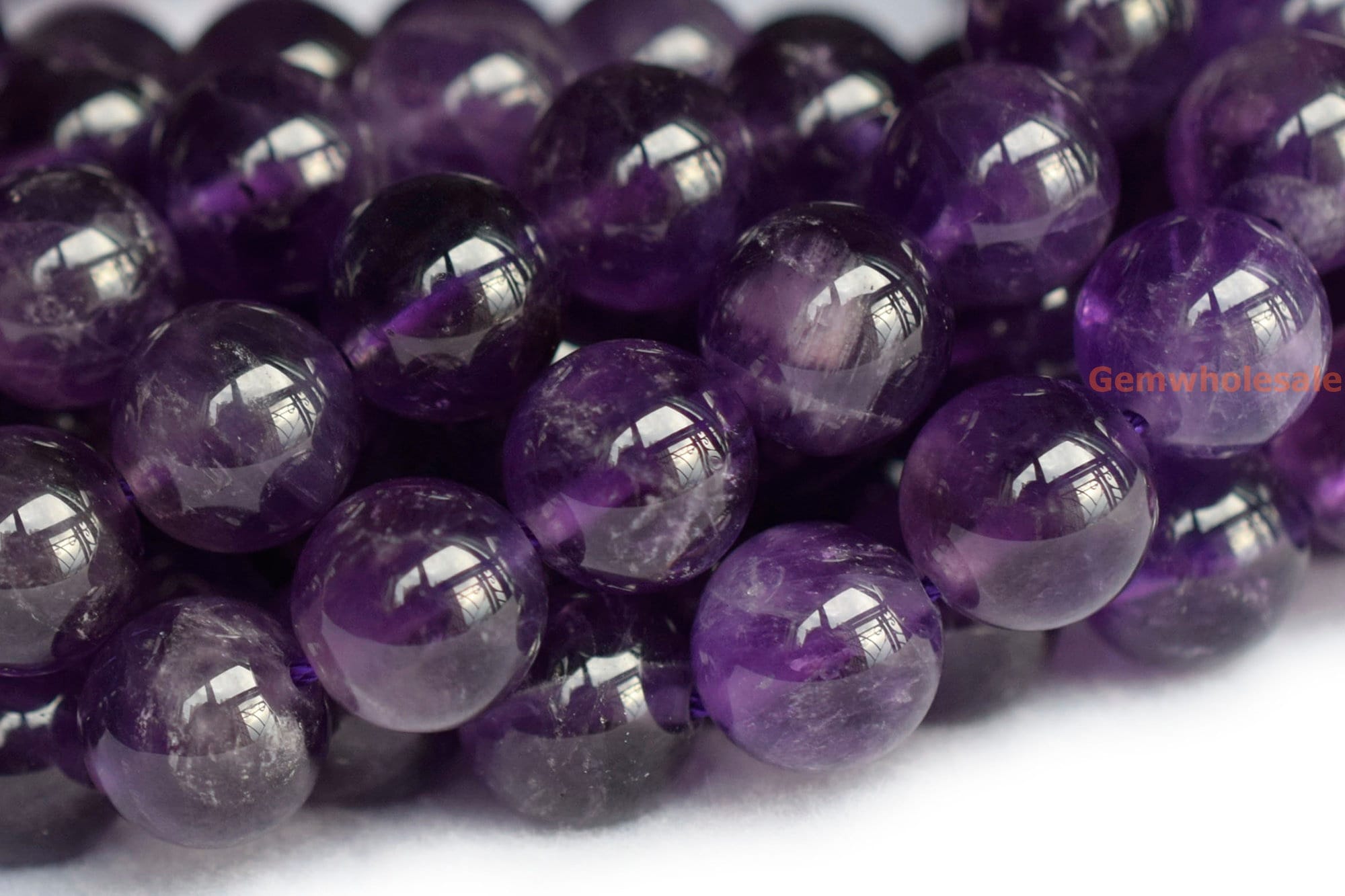15.5 8mm/10mm A natural amethyst round beads middle | Etsy