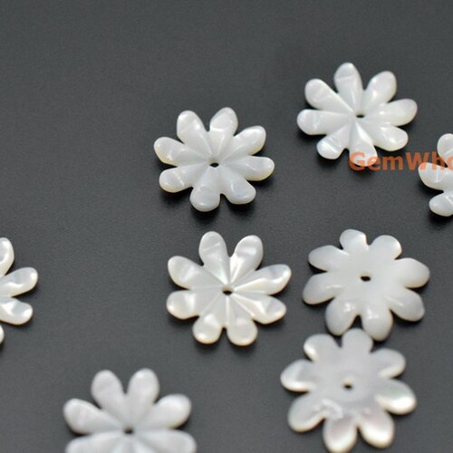 10PCS 10/12mm Natural Purple MOP Flower Natural Mother of - Etsy