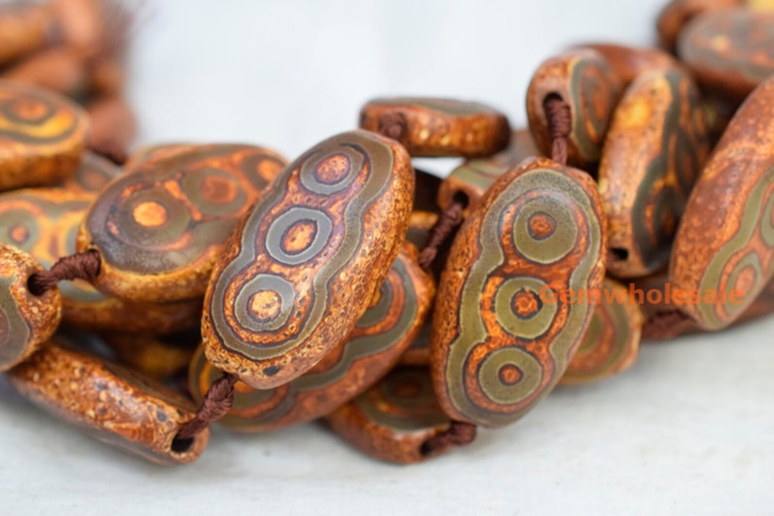 14 22x40mm Antique Brown Bulk Tibetan Dzi Agate Flat - Etsy