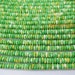 15.5 Dyed 3x8mm Roundel Green Yellow Rain Flower Stone Beads, Green ...