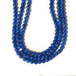 15.5" Dyed Dark Blue Jade 6mm/8mm/10mm/12mm Round Beads, Dark Blue ...