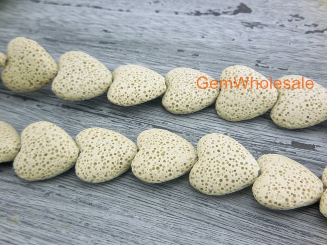 15.5 Beige Lava Heart Pendant 20mm/28mm Beige Lava - Etsy