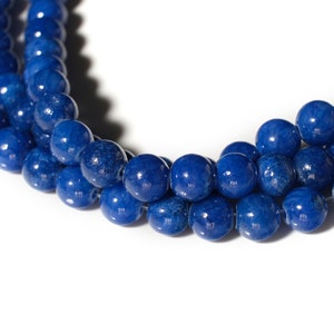 15.5" Dyed Dark Blue Jade 6mm/8mm/10mm/12mm Round Beads, Dark Blue ...