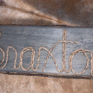 Custom Baby Name Signs W/ Rope - Etsy