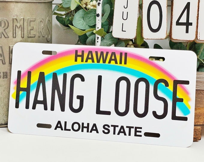 Personalized Hawaii Engraved License Plate - Aloha State - Key Ring ...