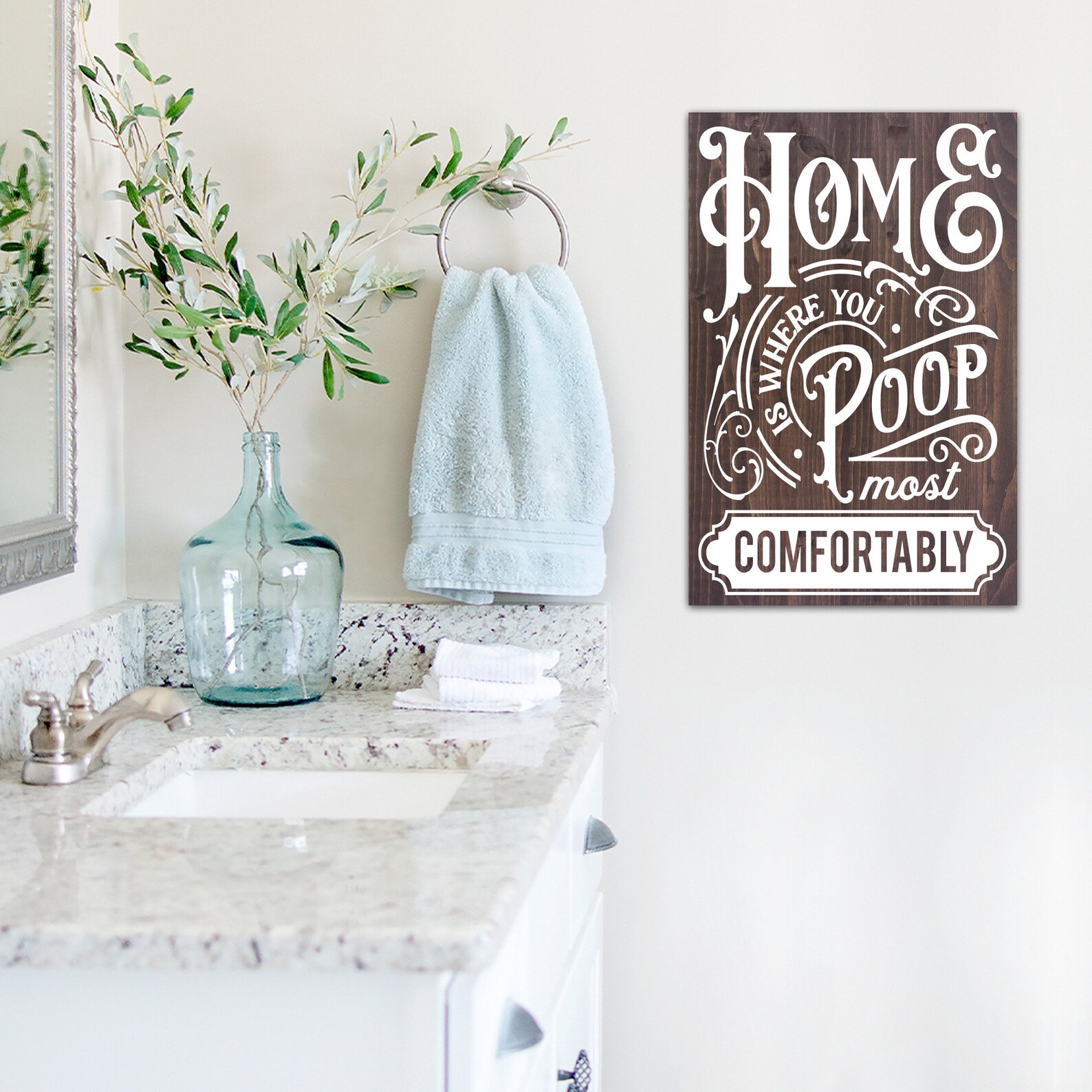 Home is Where You Poop Most Comfortably Funny Bathroom Sign - Etsy
