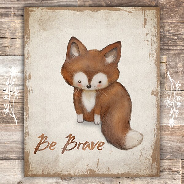 Woodland Animals Inspirational Quote Art Prints set of 4 | Etsy