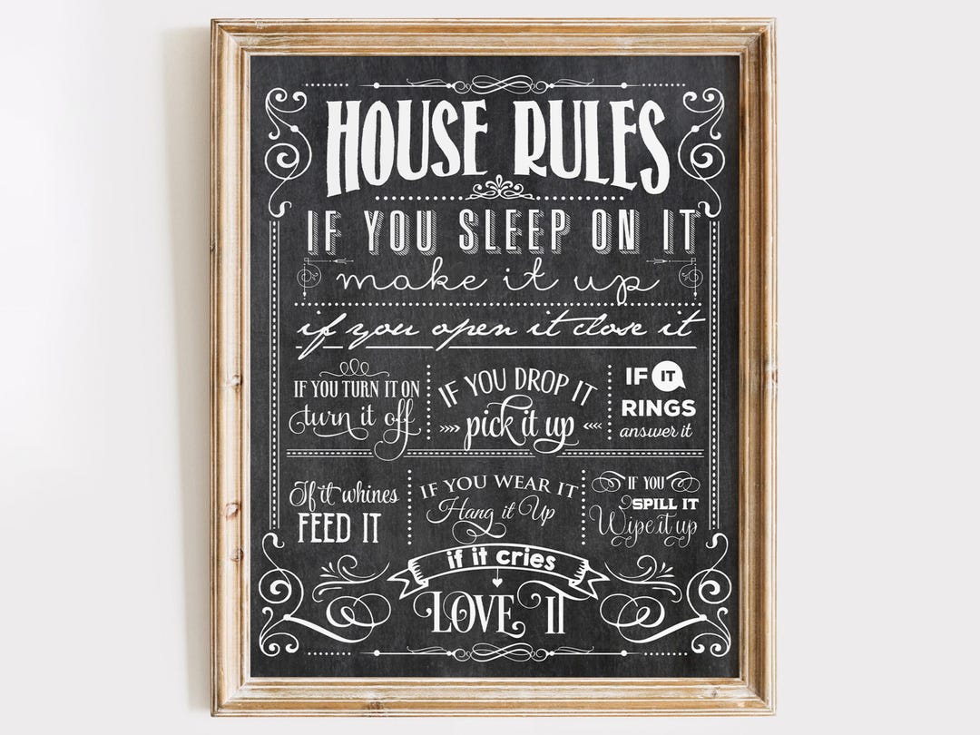 House Rules Art Print - 8x10 - Etsy