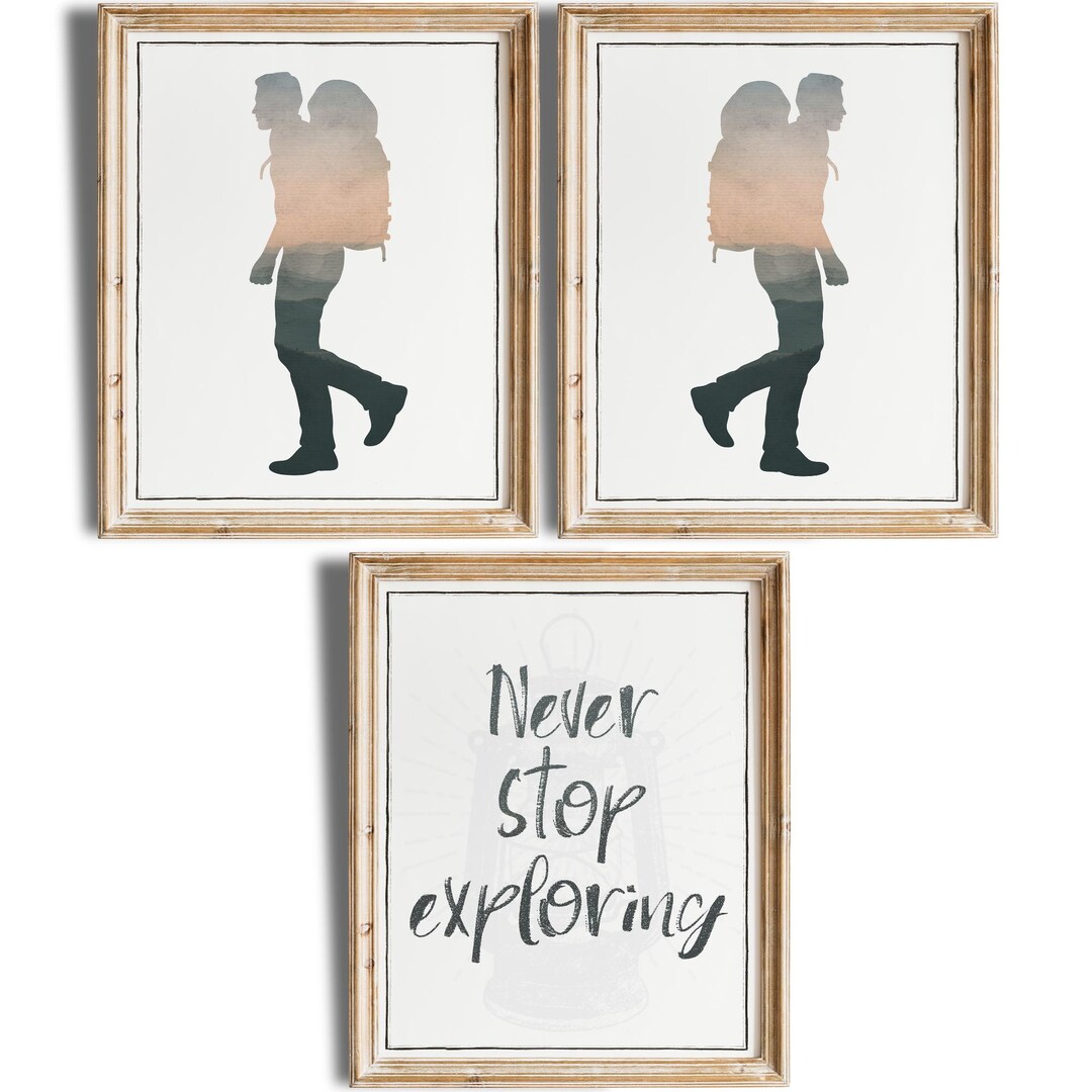 Never Stop Exploring Art Prints (set of 3) - 8x10s - Etsy