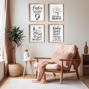 Travel Quotes Wall Art Prints (set of 4) - 8x10s | Typography Wall Art ...