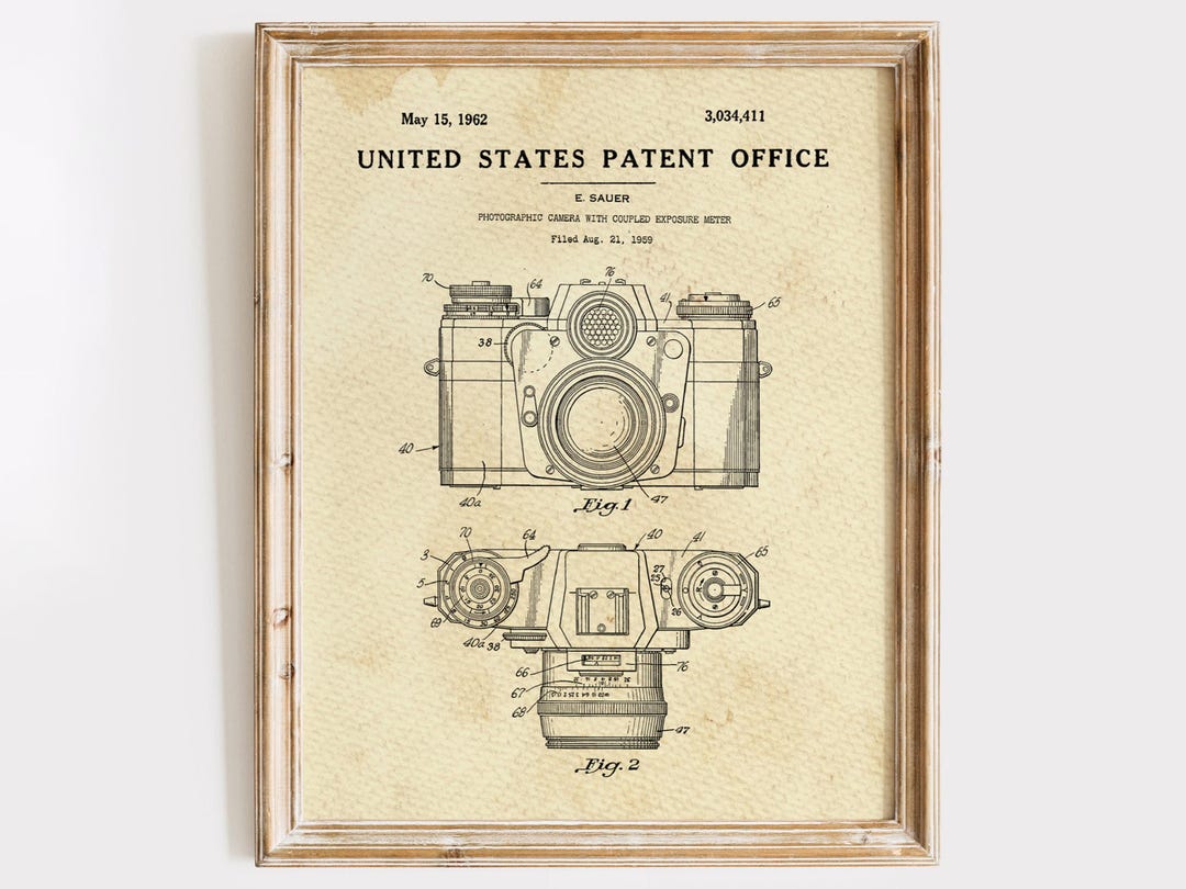 Camera Patent Art Print | Vintage Wall Décor | Great Gift for ...