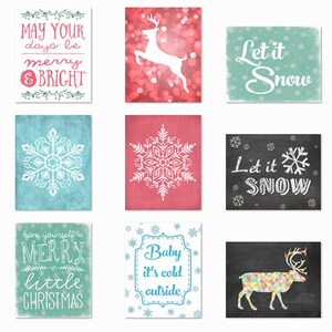 30 Christmas Printables MEGA PACK - 8x10 Holidays, Christmas Decor, Let ...