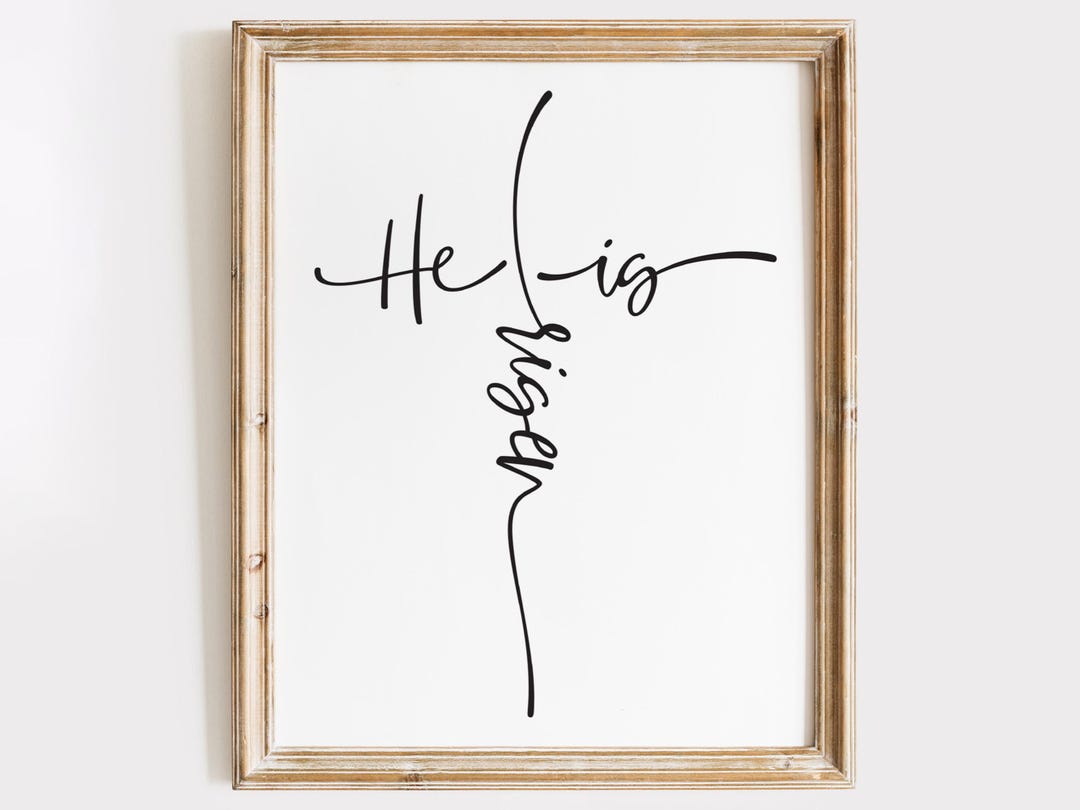 He is Risen Art Print | Christian Wall Art | Religious Décor - Etsy