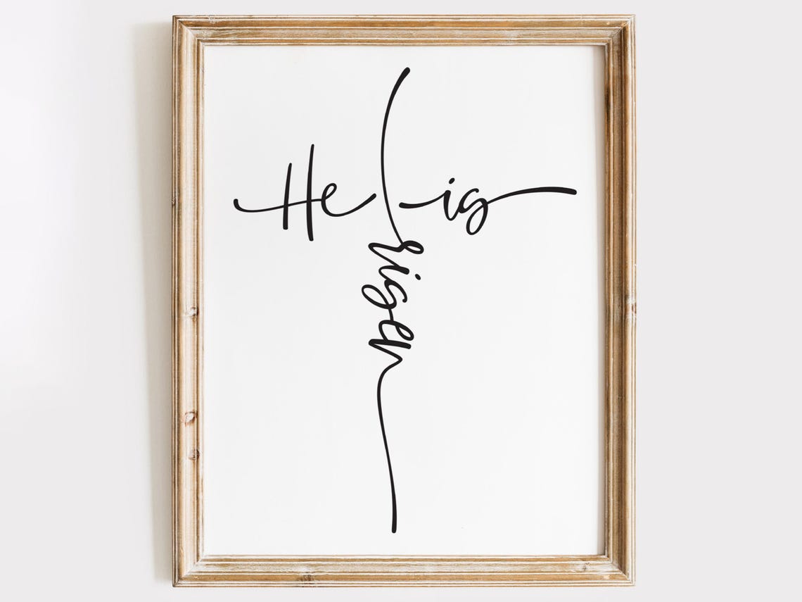 He is Risen Art Print | Christian Wall Art | Religious Décor - Etsy