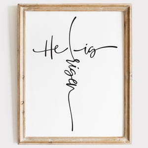 He is Risen Art Print | Christian Wall Art | Religious Décor - Etsy