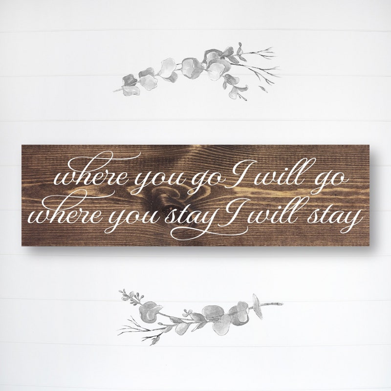 Where You Go I Will - Etsy