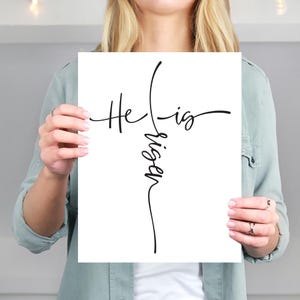He is Risen Art Print | Christian Wall Art | Religious Décor - Etsy