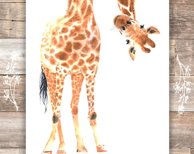 Giraffe Wall Art Print 8x10 - Etsy