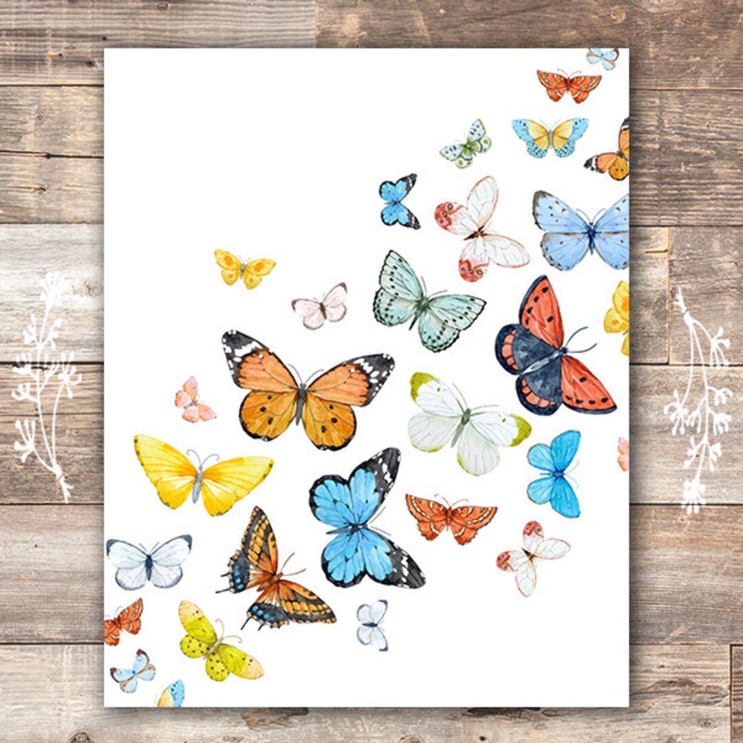 Butterfly Wall Art Print 8x10 - Etsy