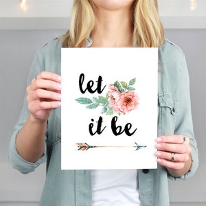 Let It Be Art Print 8x10 Inspirational Wall Art - Etsy