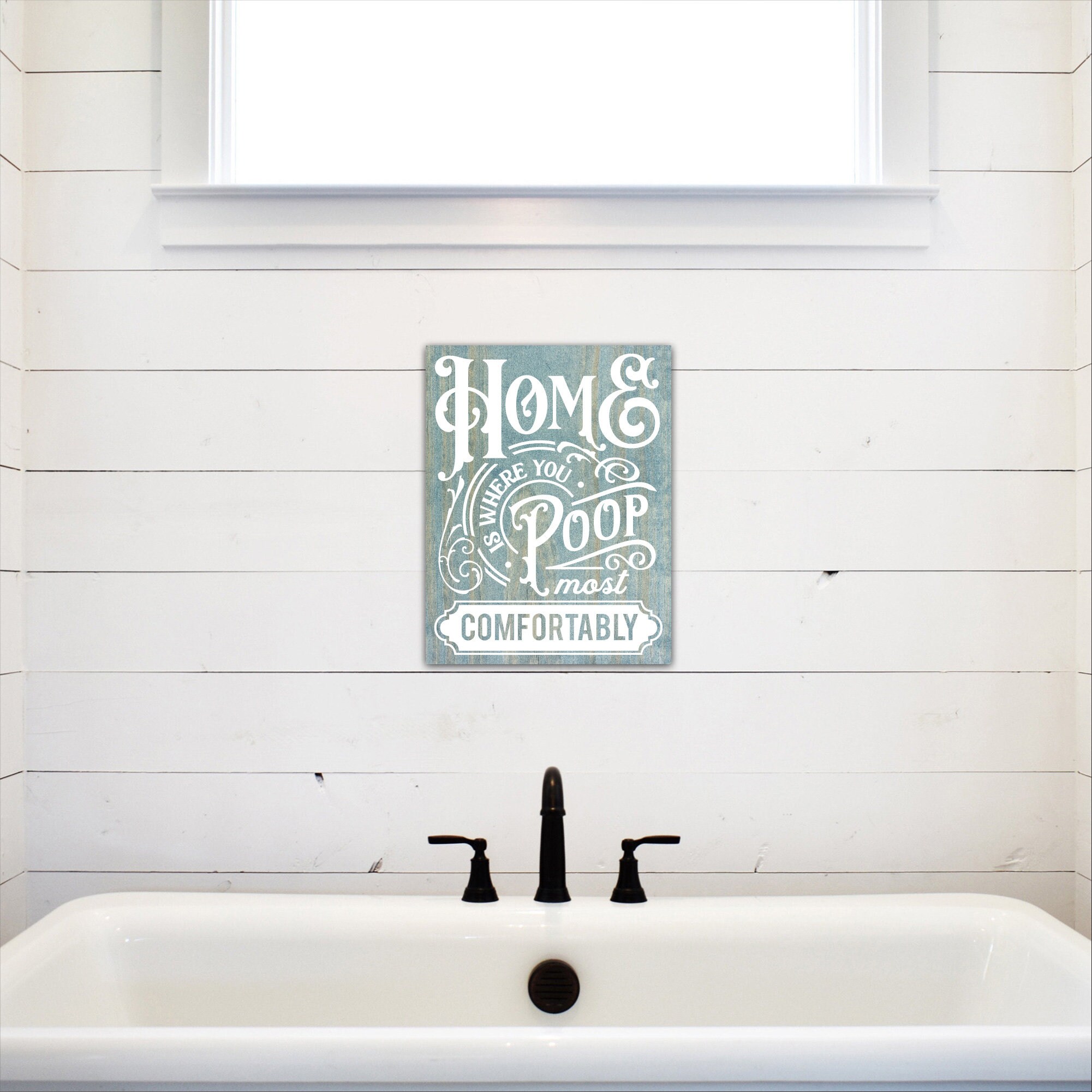 Home Is Where You Poop Most Comfortably Funny Bathroom Sign | Etsy