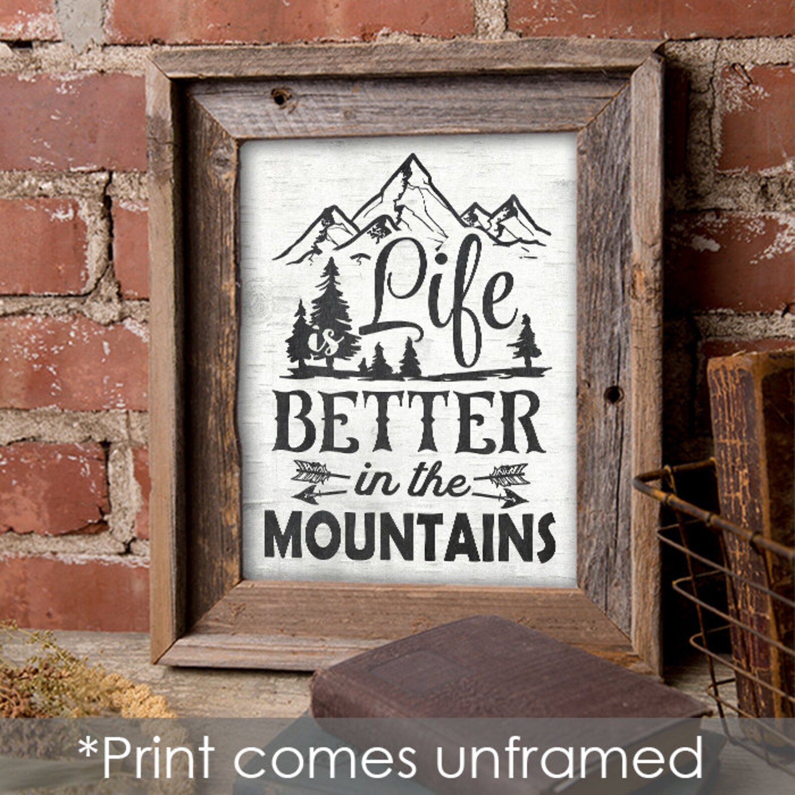 Life is Better in the Mountains Art Print 8x10 - Etsy