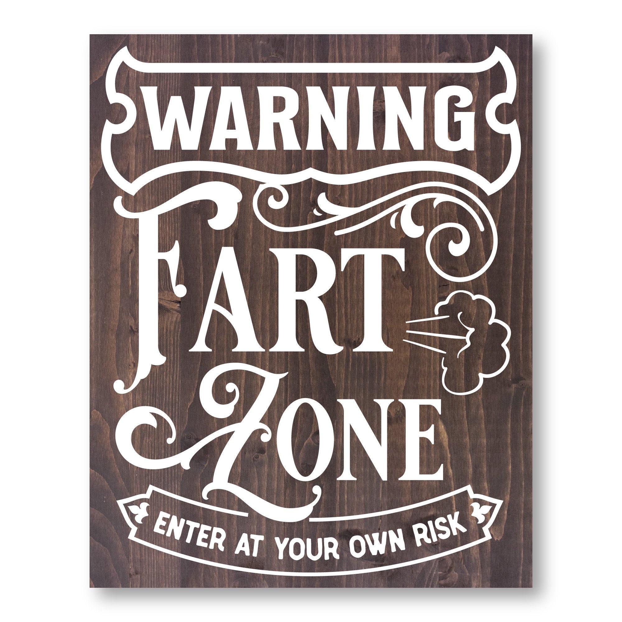 Warning Fart Zone Funny Bathroom Sign Farmhouse Wood Sign | Etsy