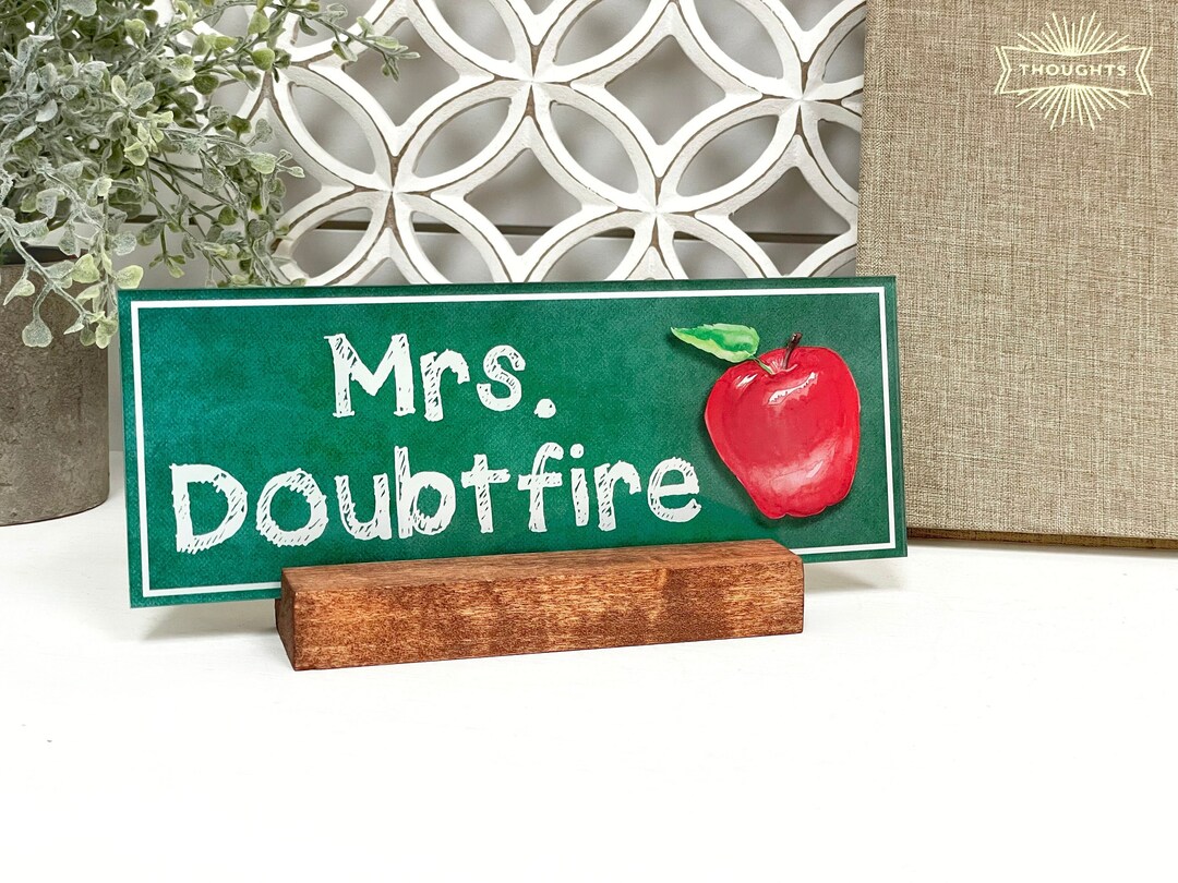 Personalized Teacher Gift | Custom Name Plate for Desk With Wood Stand ...