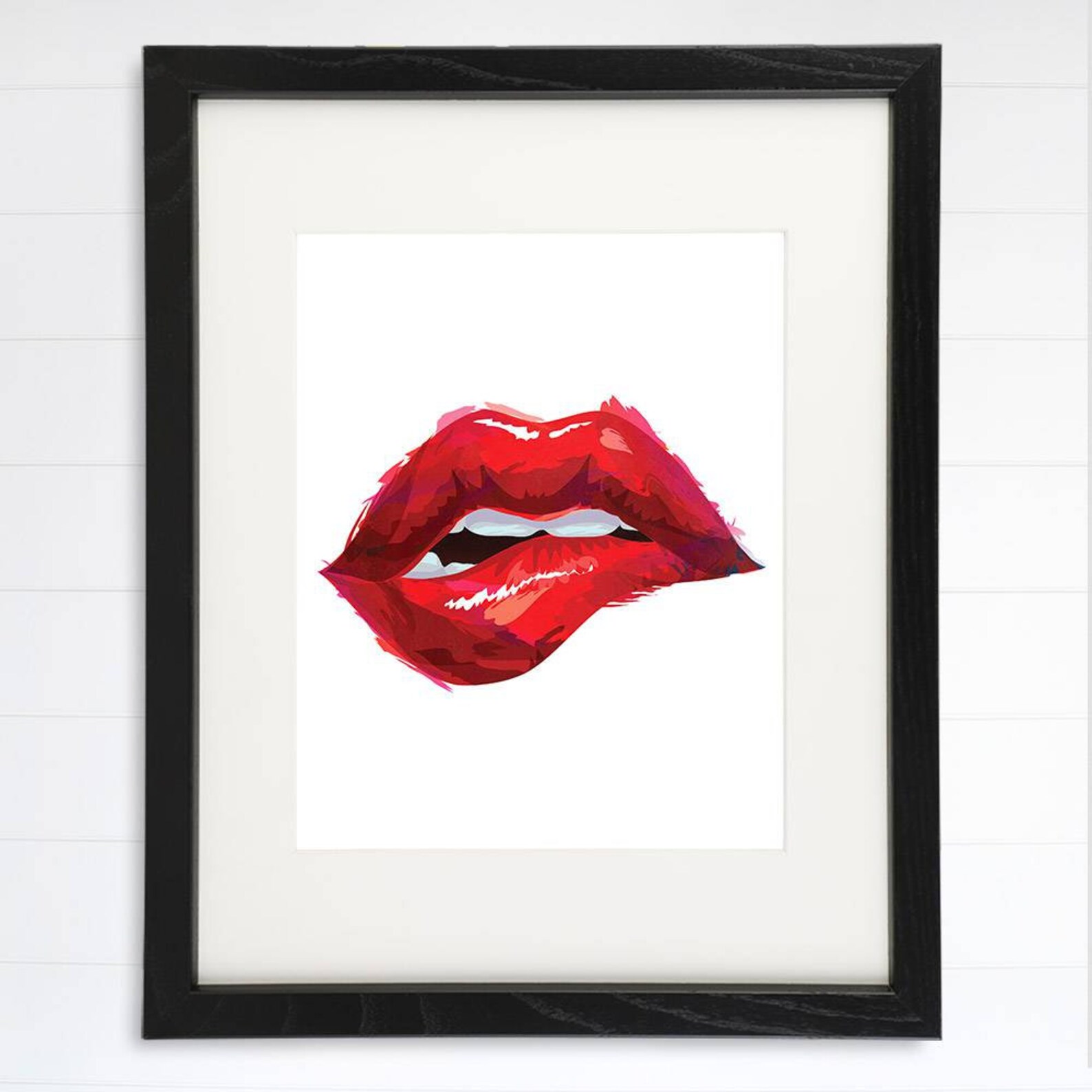 Red Lips Art Print Unframed 8x10 Fashion Wall Decor - Etsy