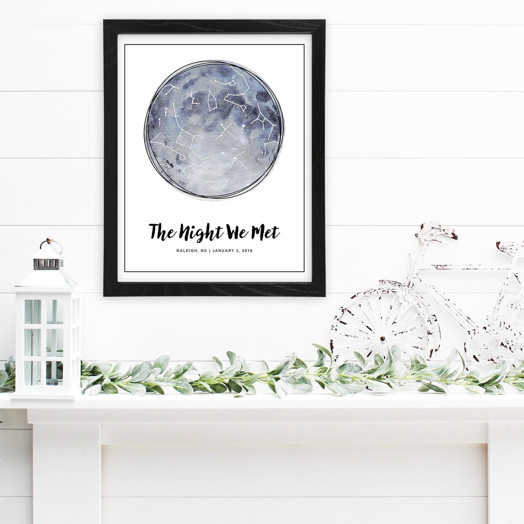 Personalized Night Sky | Custom Star Map | Anniversary Gifts for Him ...