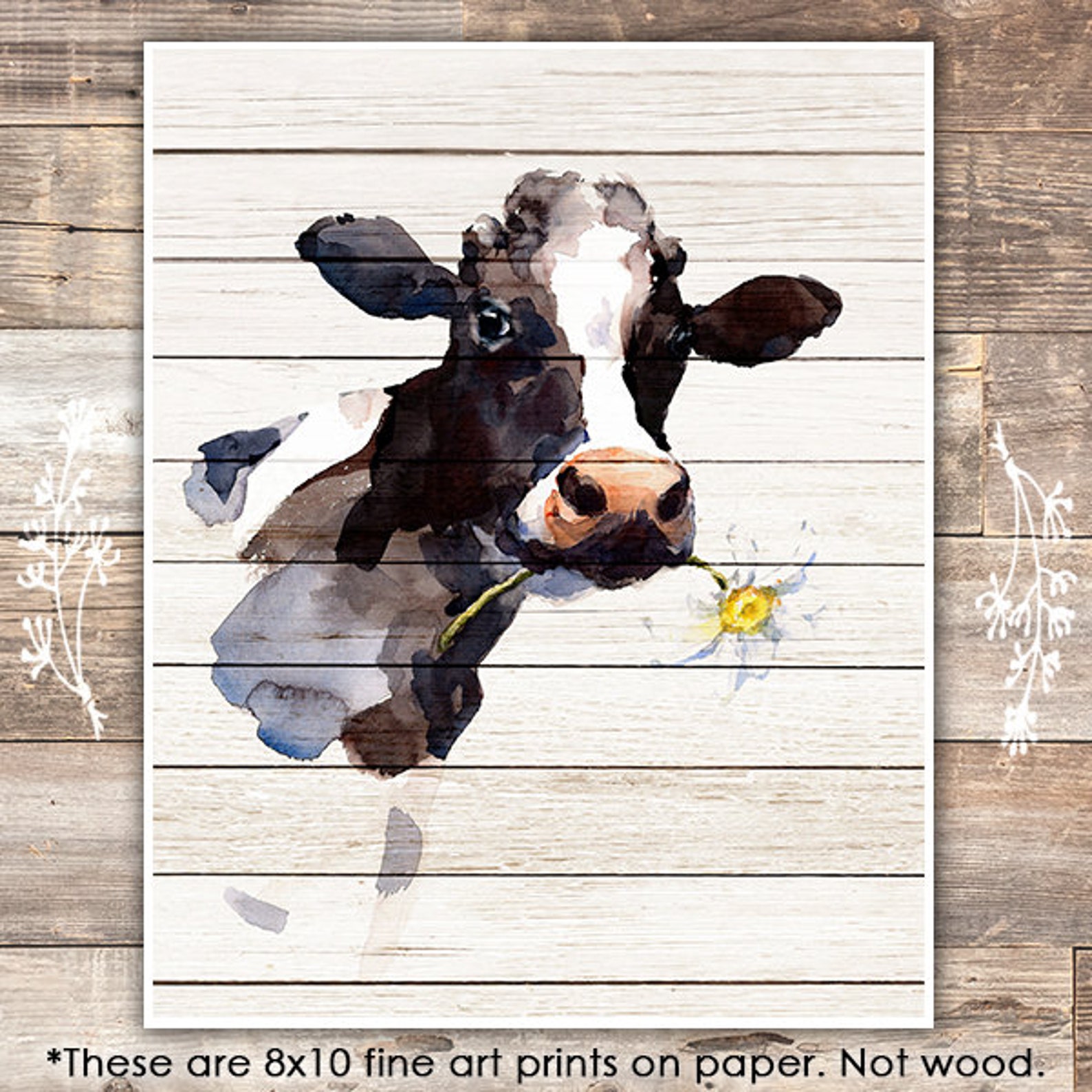 Rustic Farm Animals set of 4 8x10s cow Sheep Rooster - Etsy