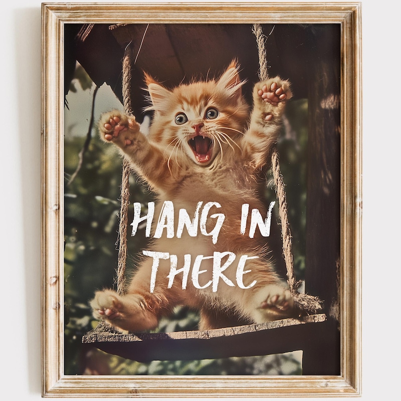 Hang in There Motivation Poster - Etsy