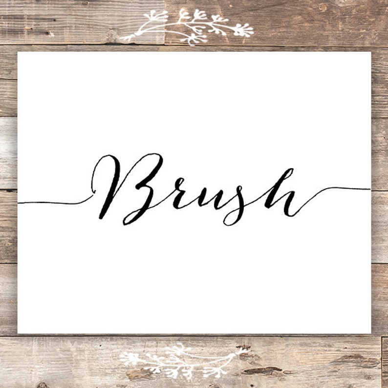 Brush Floss Rinse Art Prints set of 3 8x10s Bathroom - Etsy