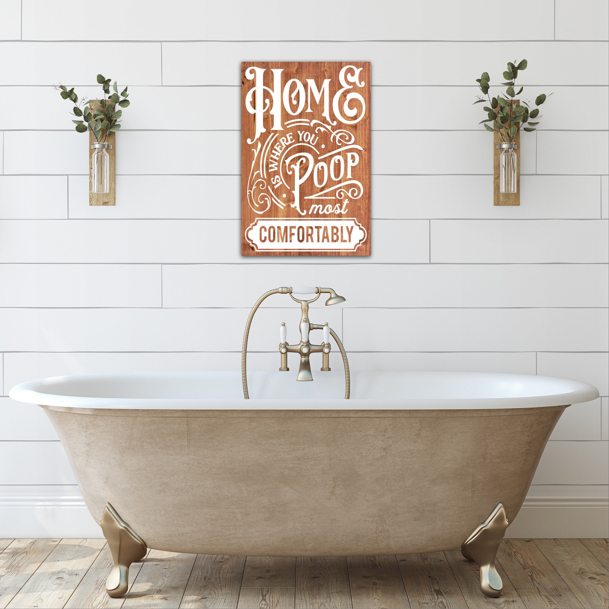 Home Is Where You Poop Most Comfortably Funny Bathroom Sign | Etsy