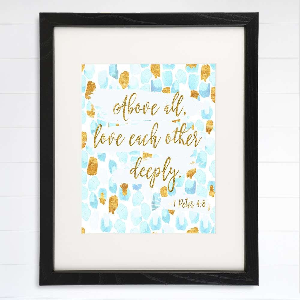 Bible Verse Wall Art Print 1 Peter 4:8 8x10 | Etsy