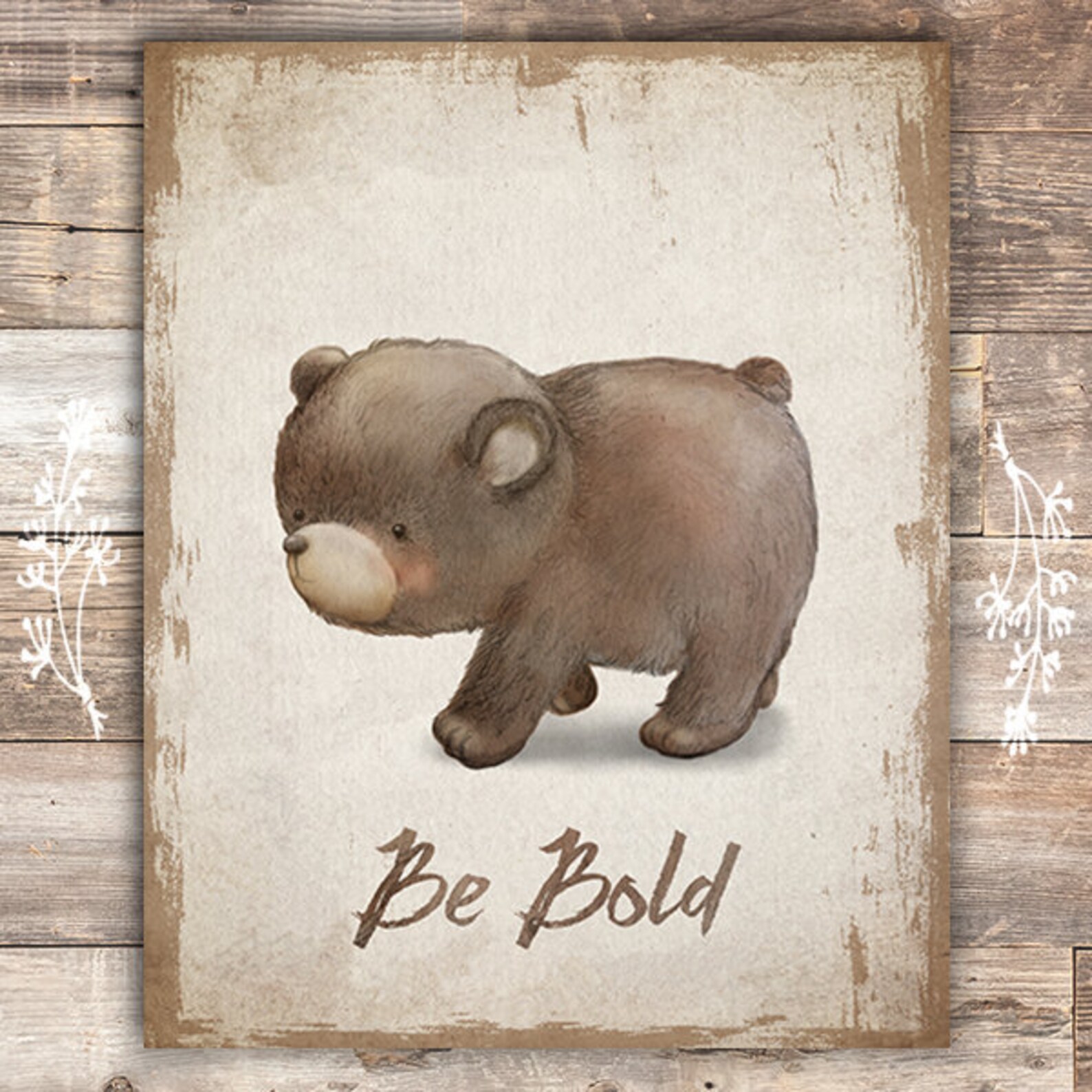 Woodland Animals Inspirational Quote Art Prints set of 4 | Etsy