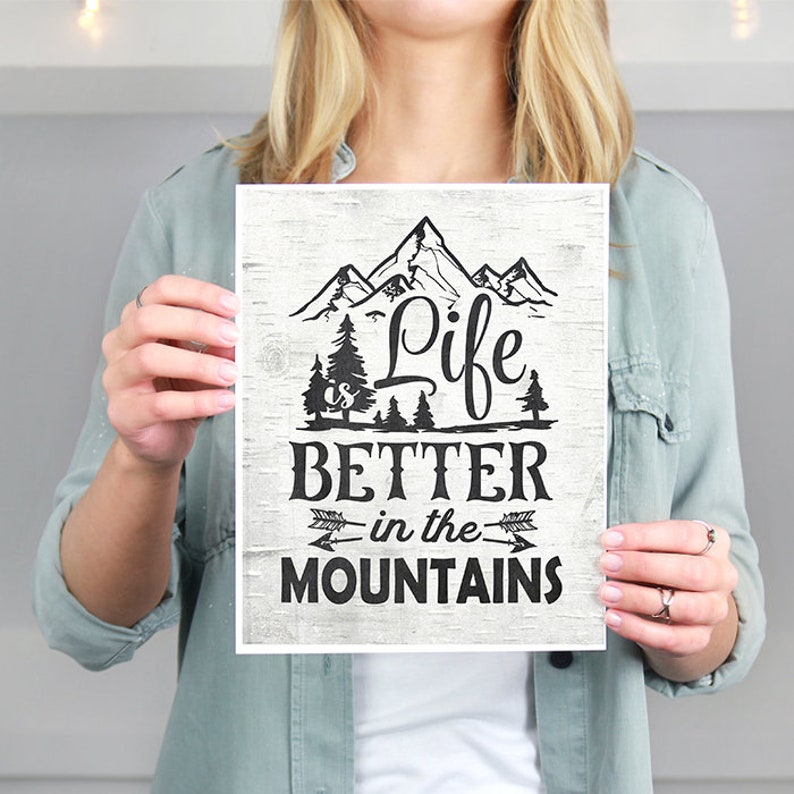 Life is Better in the Mountains Art Print 8x10 - Etsy