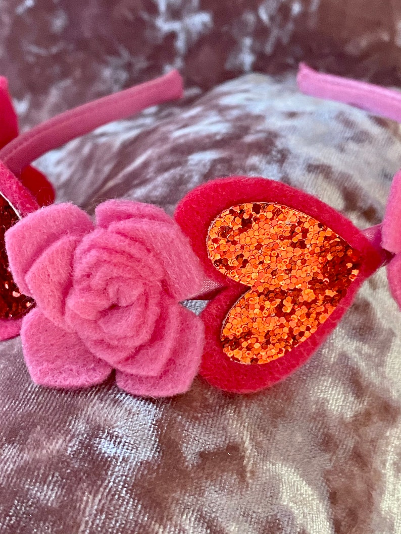 Floral Heart Headband | Valentine’s Day Headband |boho - Etsy