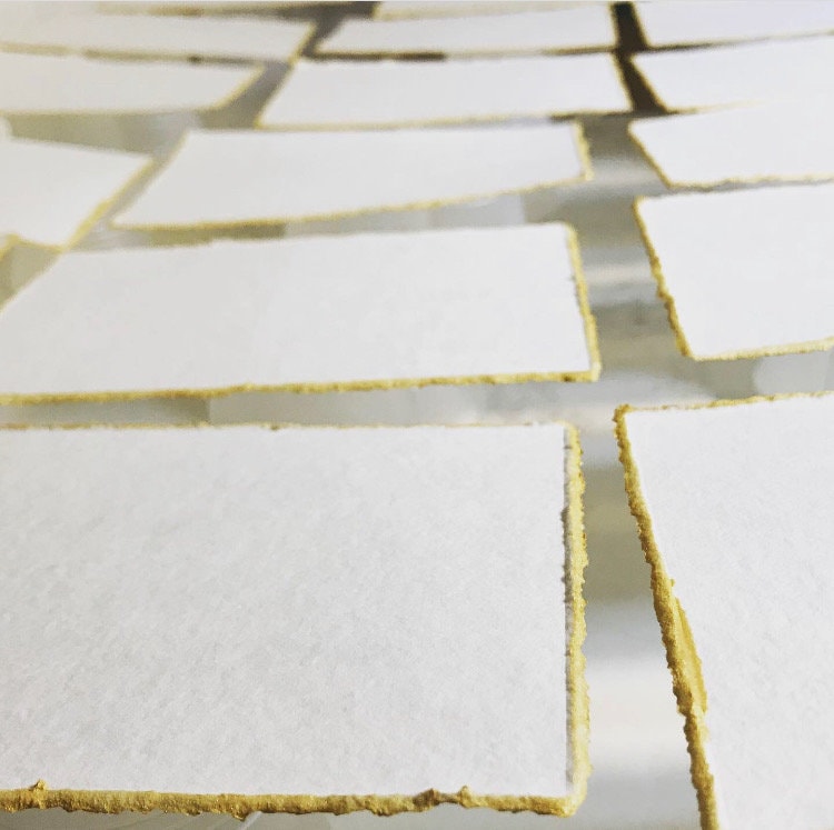 Gold Edge Handmade Paper Stationery: Rose Gold Invitations - Etsy