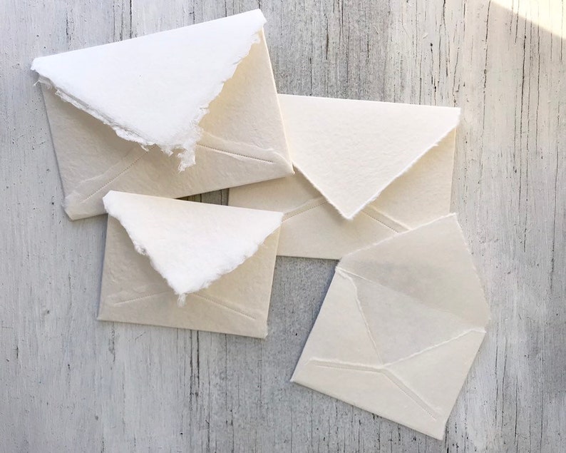 Handmade Paper Envelopes Custom Handmade Paper Custom | Etsy