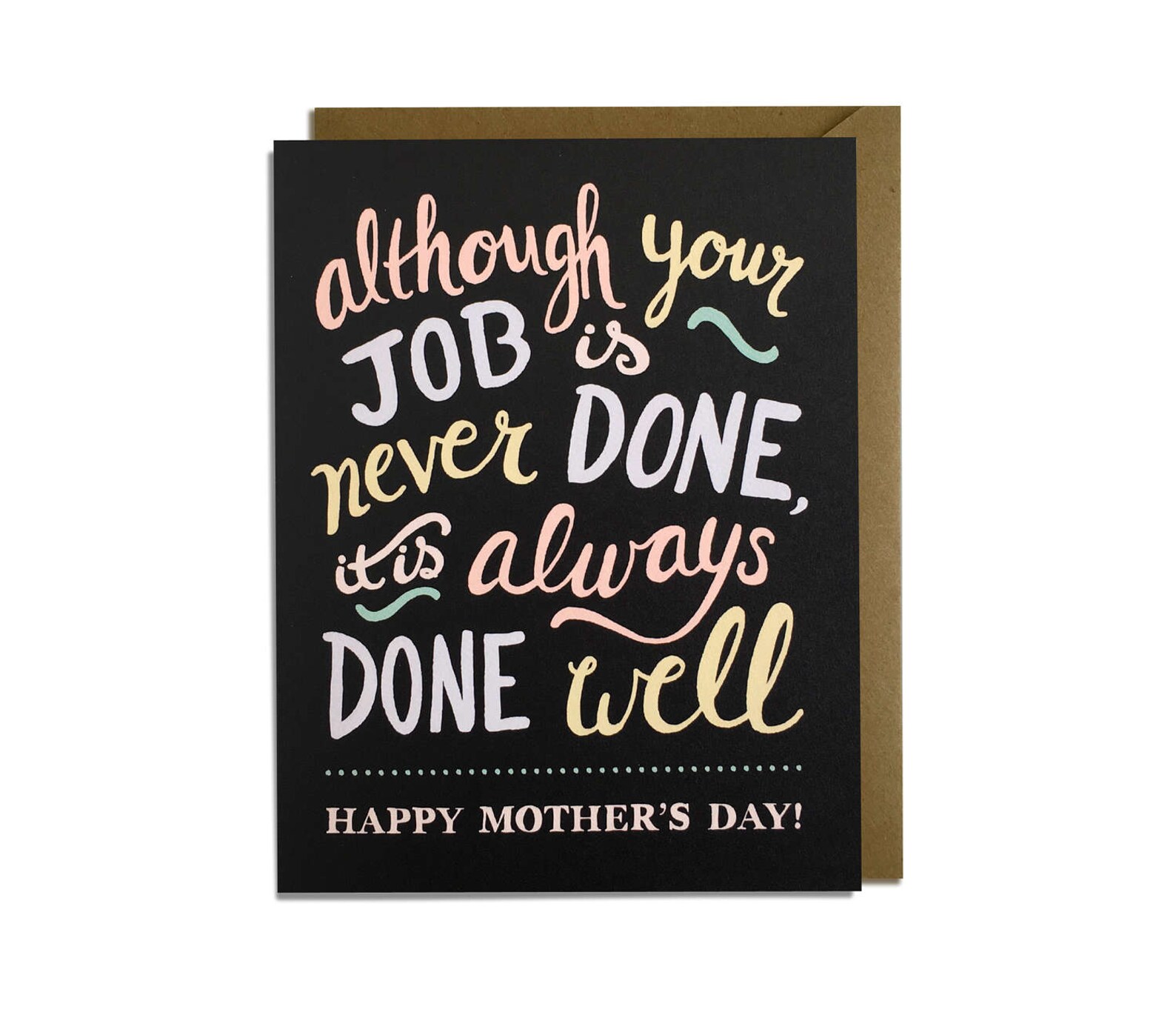 Mom Card Mother's Day Card Mom Mum Job Never Done - Etsy