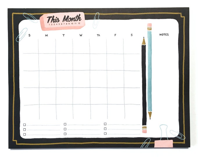 Calendar Deskpad Notepad, Desk Calendar, Stocking Stuffer,to-do List ...